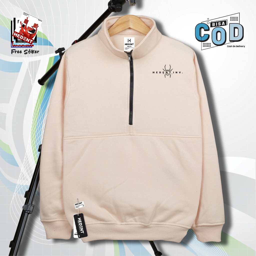Jual Sweater Leher Tinggi Turtleneck Halfzip Distro Pria Wanita ...