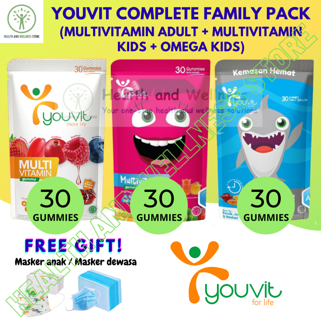 Jual Youvit Multivitamin Adult Anak Omega Anak 30 Gummies Paket ...
