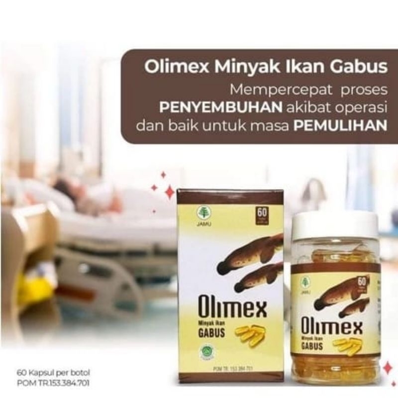 Jual OLIMEX Kapsul Minyak Ikan Gabus Original Mengatasi Luka Pasca Operasi - 60 Kapsul | Shopee ...