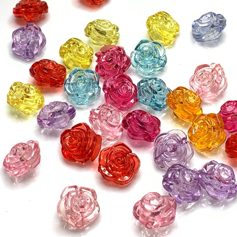 Jual Mote Manik Bunga Mawar Rose 3D - 5pcs | Shopee Indonesia