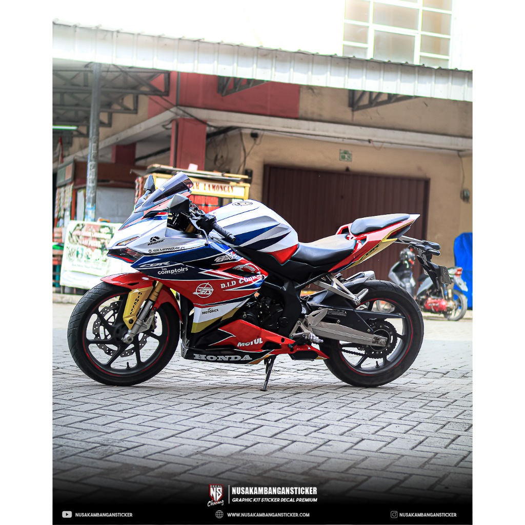 Jual Decal Stiker CBR 250RR Livery Racing Putih Biru Merah Fullbody ...