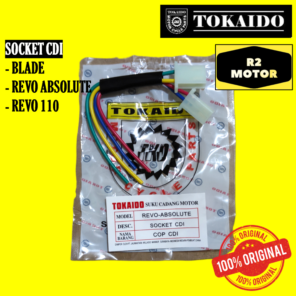 Jual TKD SOCKET SOKET COP CDI BLADE REVO ABSOLUTE 110 TOKAIDO MURAH ...
