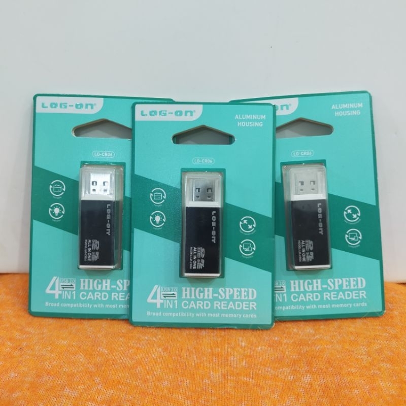 Jual Card Reader High Speed 4 in 1 USB 2.0 Log-On LO-CR06 | Shopee ...