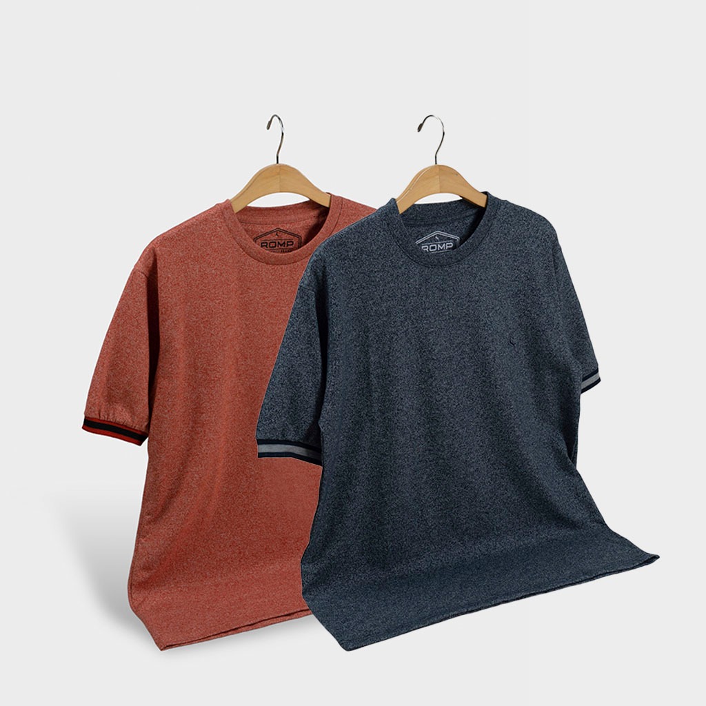 Jual ROMP Kaos Siro Lengan Pendek Pria Round Neck | Shopee Indonesia