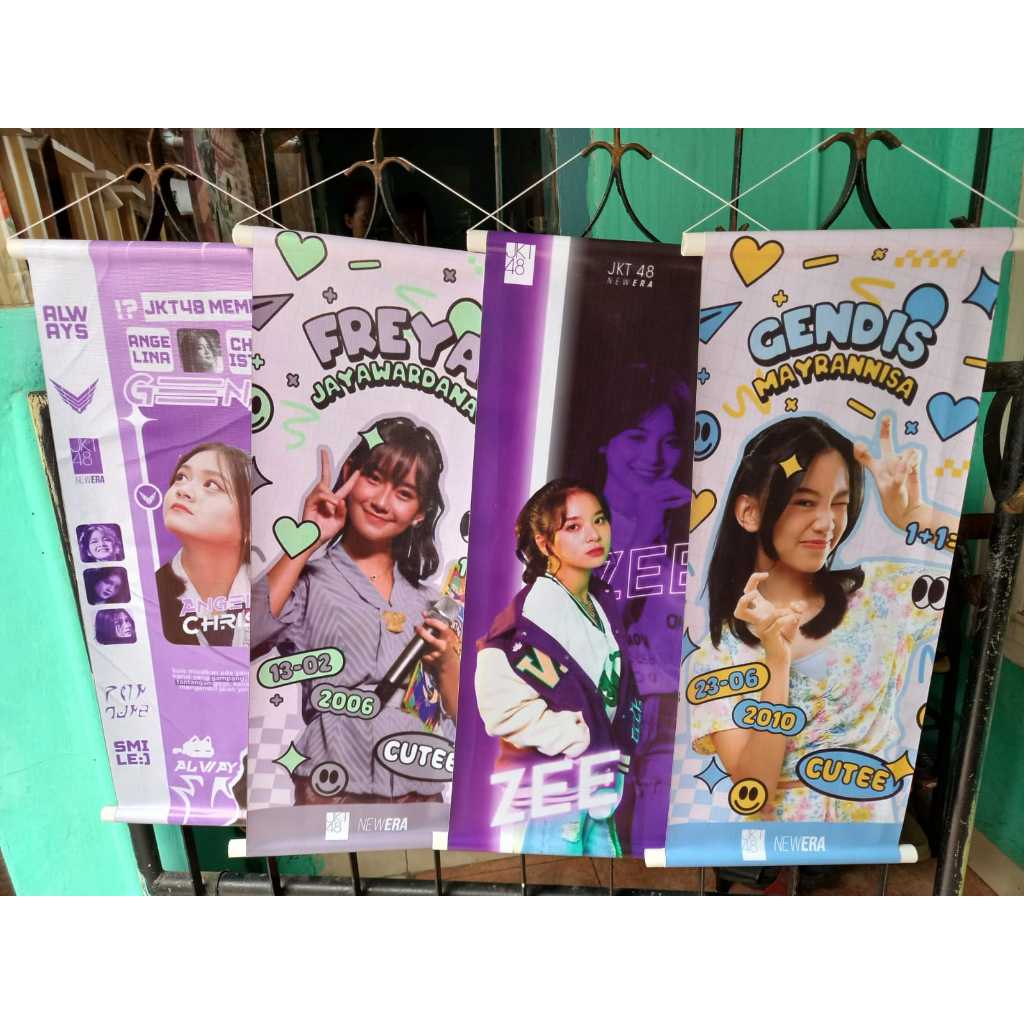 Jual ROLL BANNER JKT48 UKURAN 30X80 CM | POSTER GANTUNGAN DINDING ...