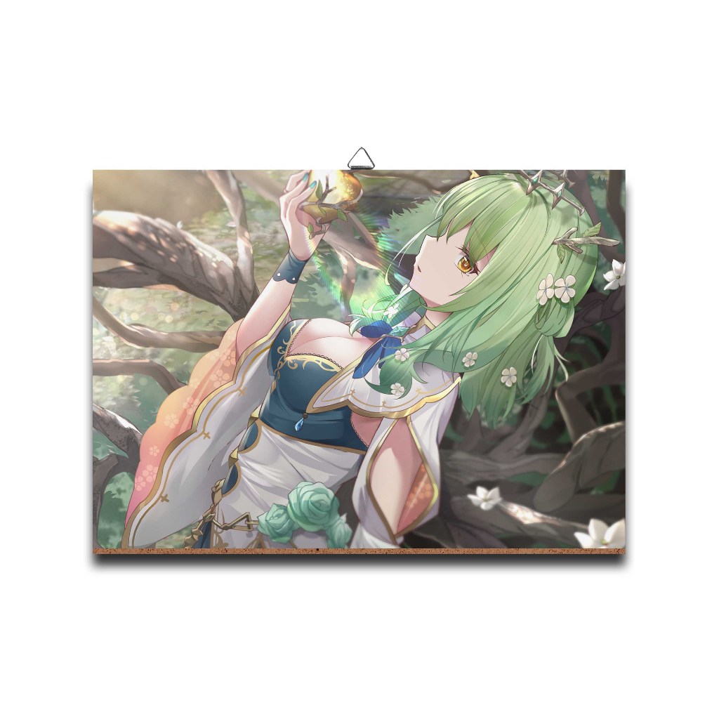 Jual Poster dinding kayu anime vtuber CERESS FAUNA GREEN - HOLO EN ...