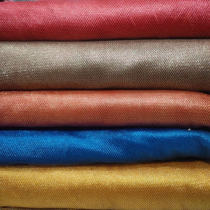 Jual Kain jala / Kain Jaring Tile / Kain Tile Jaring gliter warna ...