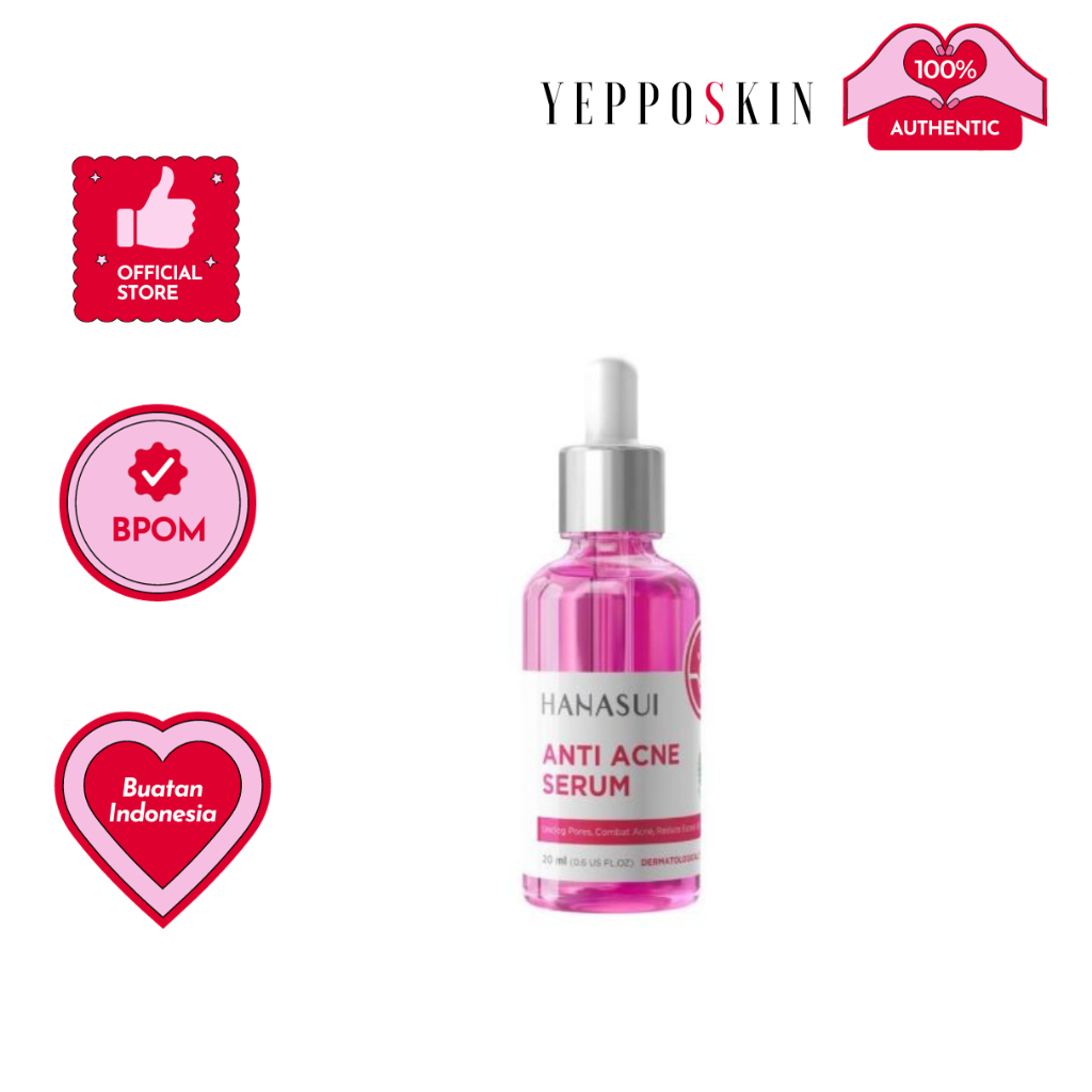 Jual Hanasui Anti Acne Serum New Look & Improved Formula 20ml | Shopee ...