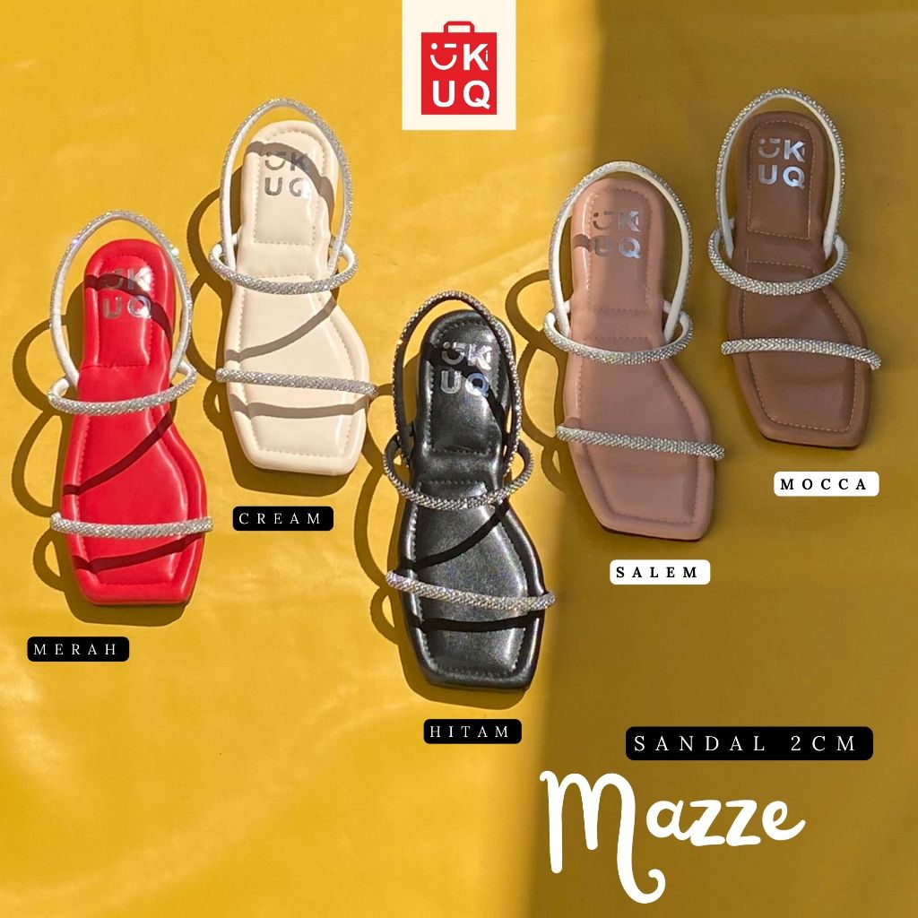 Jual UKIUQ MAZZE SANDAL 2CM WANITA TERBARU | Shopee Indonesia