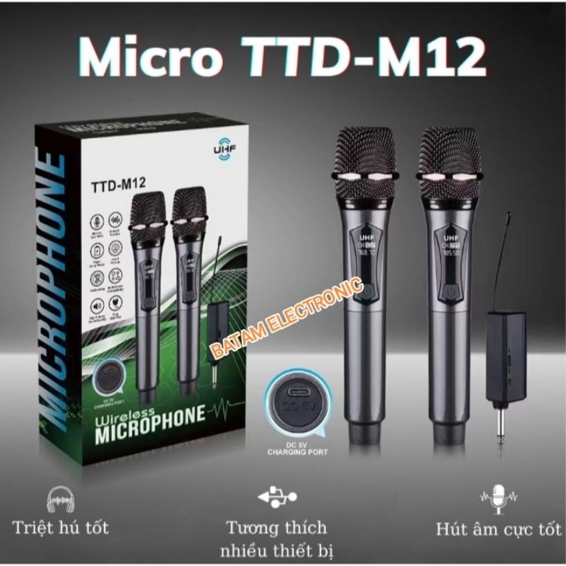 Jual MIC WIRELESS TTD-M10/M12/U24 MICROPHONE WIRELESS PROFESIONAL ...