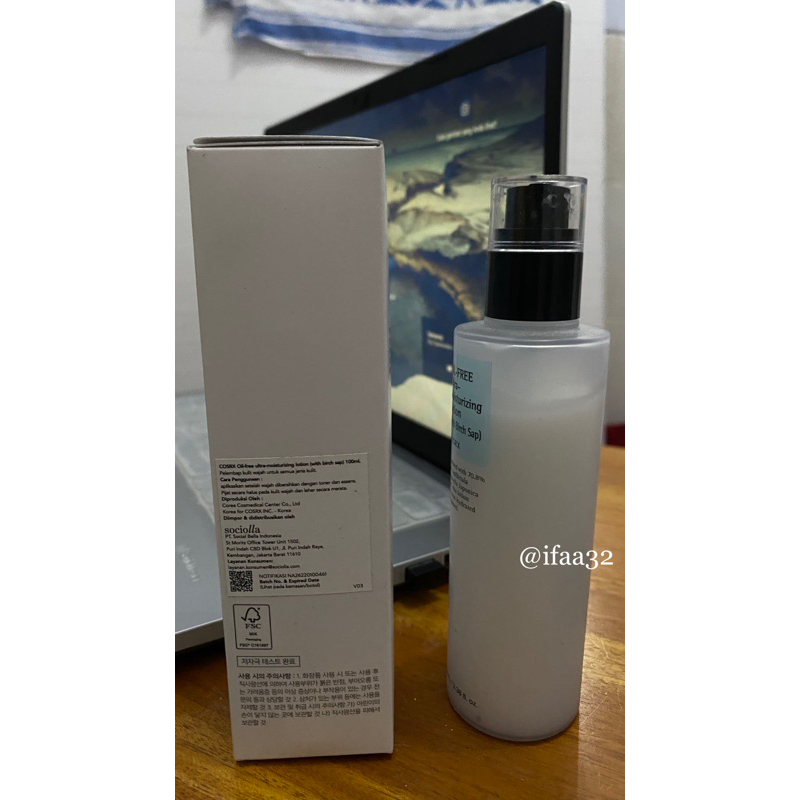 Jual Preloved Cosrx Oil-free Ultra-Moisturizing Lotion (with Birch Sap ...