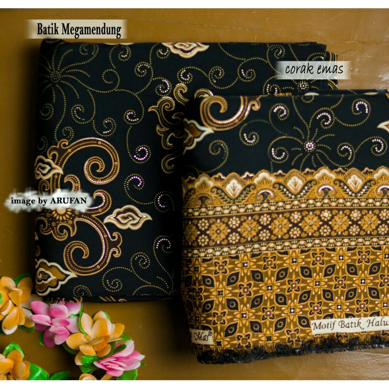 Jual KAIN BATIK MOTIF MEGAMENDUNG CORAK EMAS HALUS LEGENDA ECER METERAN ...