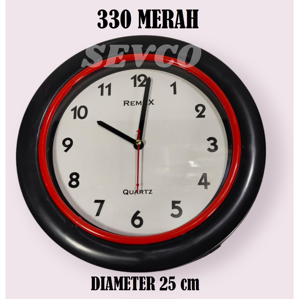 Jual REMAX Jam Dinding Bulat Quartz 330 Sedang / Jam Dinding Polos 25 ...