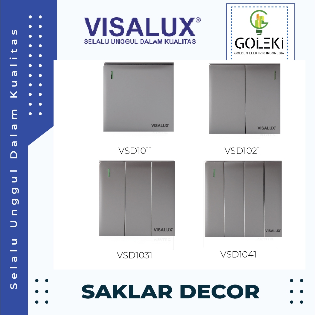 Jual GOLEKI - VISALUX Saklar Decor DARK GREY Seri Switch On Lampu ...