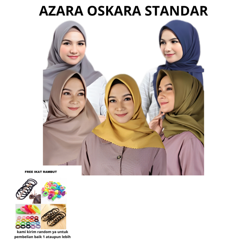 Jual HIJAB AZARA Oscara Voal Segi Empat Lasercut Polos Premium | Shopee ...