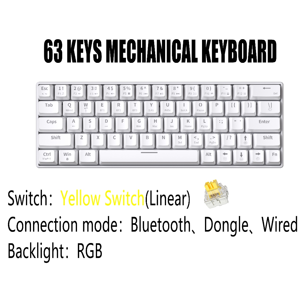 Jual ZIFRIEND ZA68 Mechanical Gaming Keyboard 3 Modes 5pin Hotswap Rgb ...