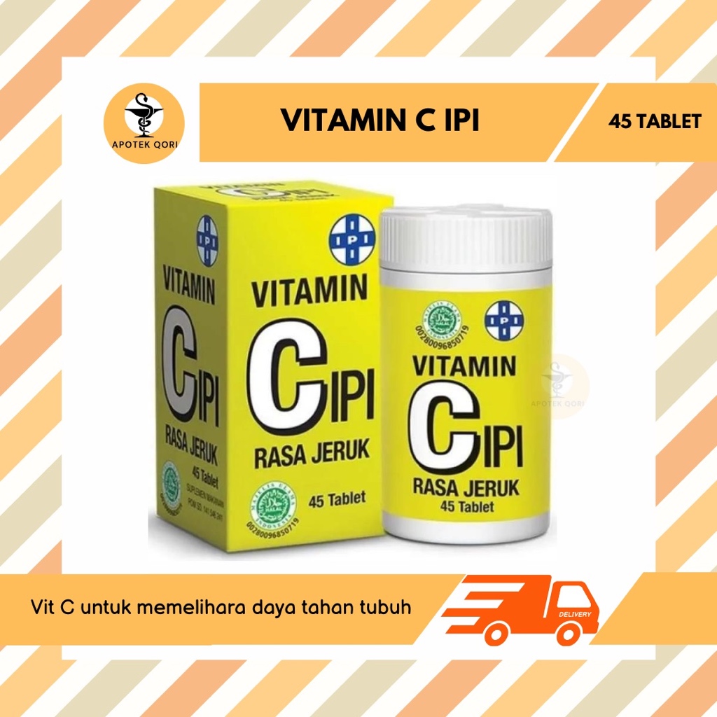 Jual IPI VITAMIN C BOTOL @ 45 TABLET/DAYA TAHAN TUBUH | Shopee Indonesia