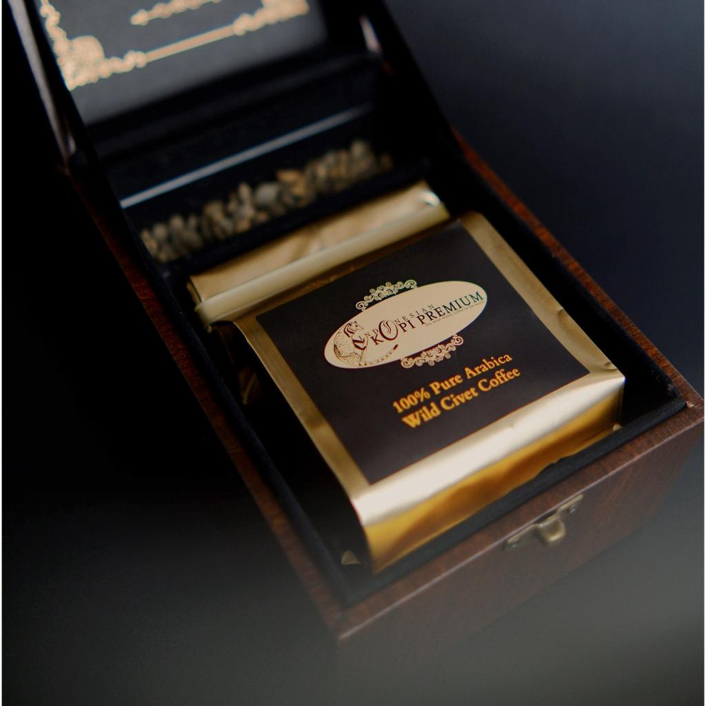 Jual Indonesia Kopi Luwak Exclusive Wooden Box 125 gr Powder | Shopee ...