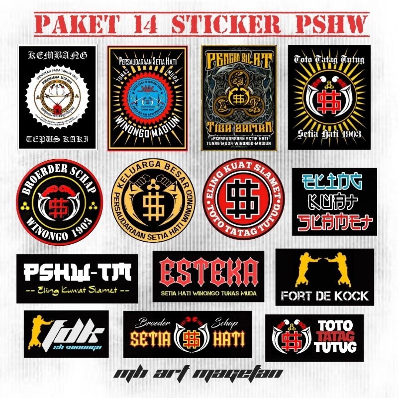 Jual Paket Sticker PSHW™ || 14 pcs | Shopee Indonesia