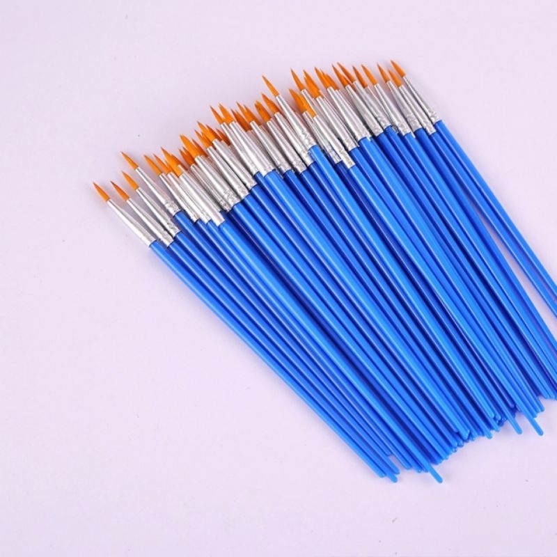 Jual Kuas Nilon Import Kuas Lukis Nylon Flat / Runcing Kuas Lukis 1 Set ...