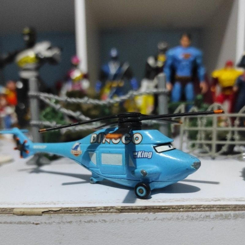 Jual Disney Pixar Cars Dinoco Helicopter Chopper Piston Cup Diecast ...