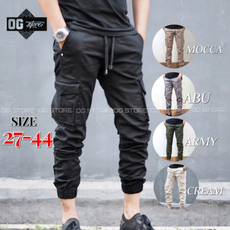 Jual Celana Jogger Cargo Pria Kempol Jogger Pants Cargo Size 27-44 Jumbo | Shopee Indonesia