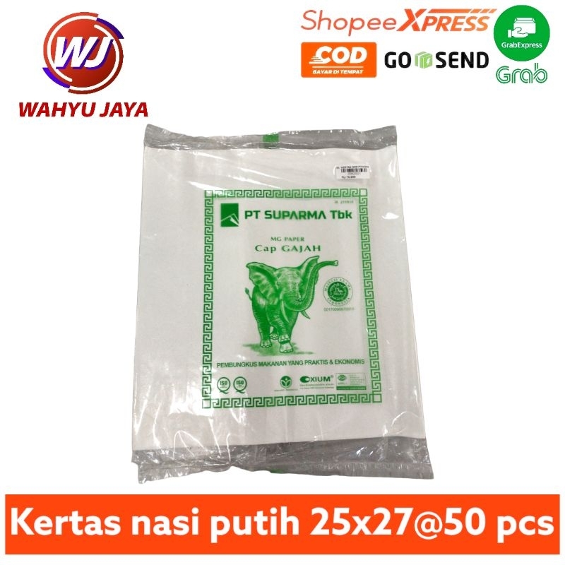Jual kertas nasi putih 25x27@50 pcs | Shopee Indonesia