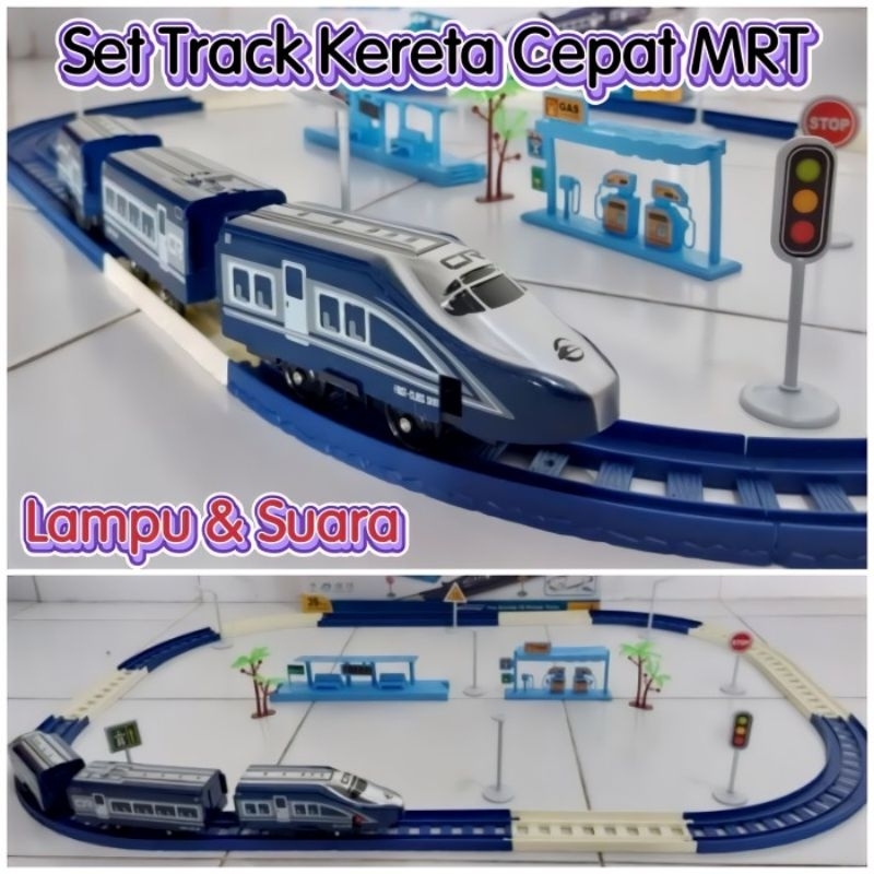 Jual Mainan Set Track Kereta Api Cepat Express Train 39 pcs Lampu & Suara - Elektrik MRT LRT ...