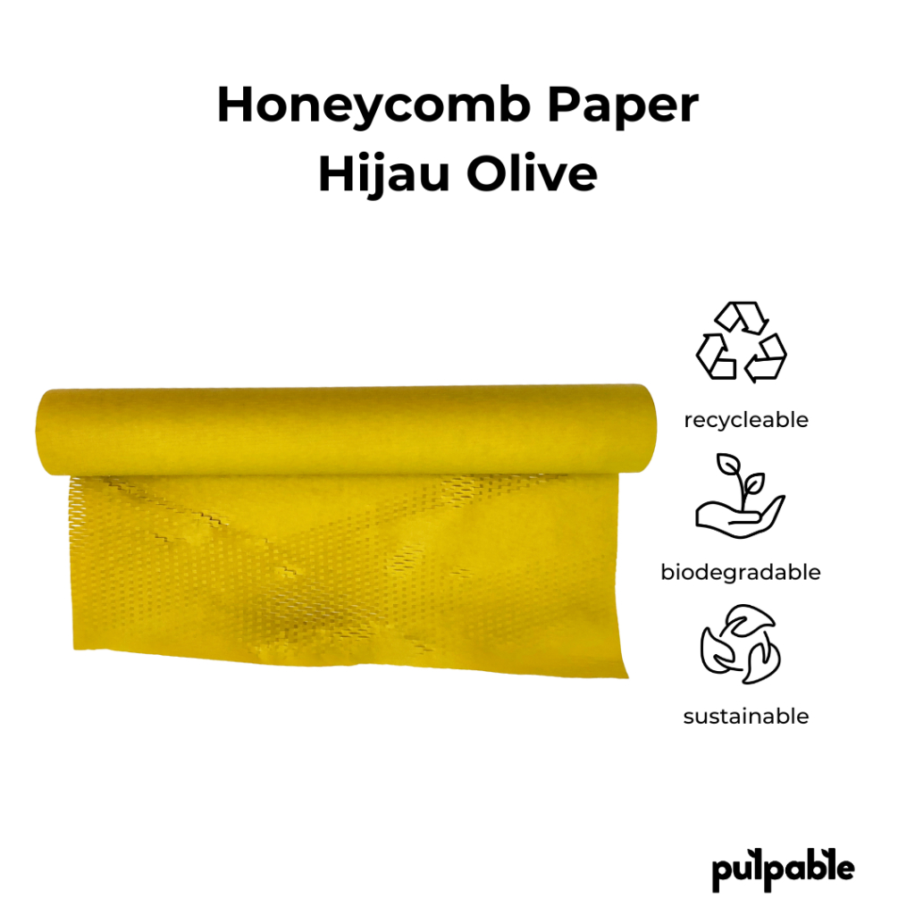 Jual Honeycomb Paper Wrap 10 meter / Eco Bubble Wrap - Pulpable - 2m 5m 10m coklat pink hujau ...