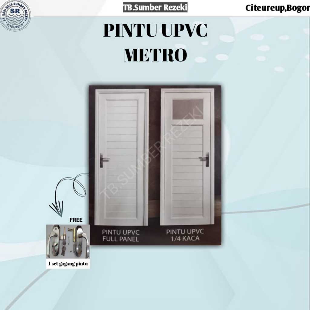 Jual Pintu Kamar Mandi / Pintu UPVC Metro | Shopee Indonesia