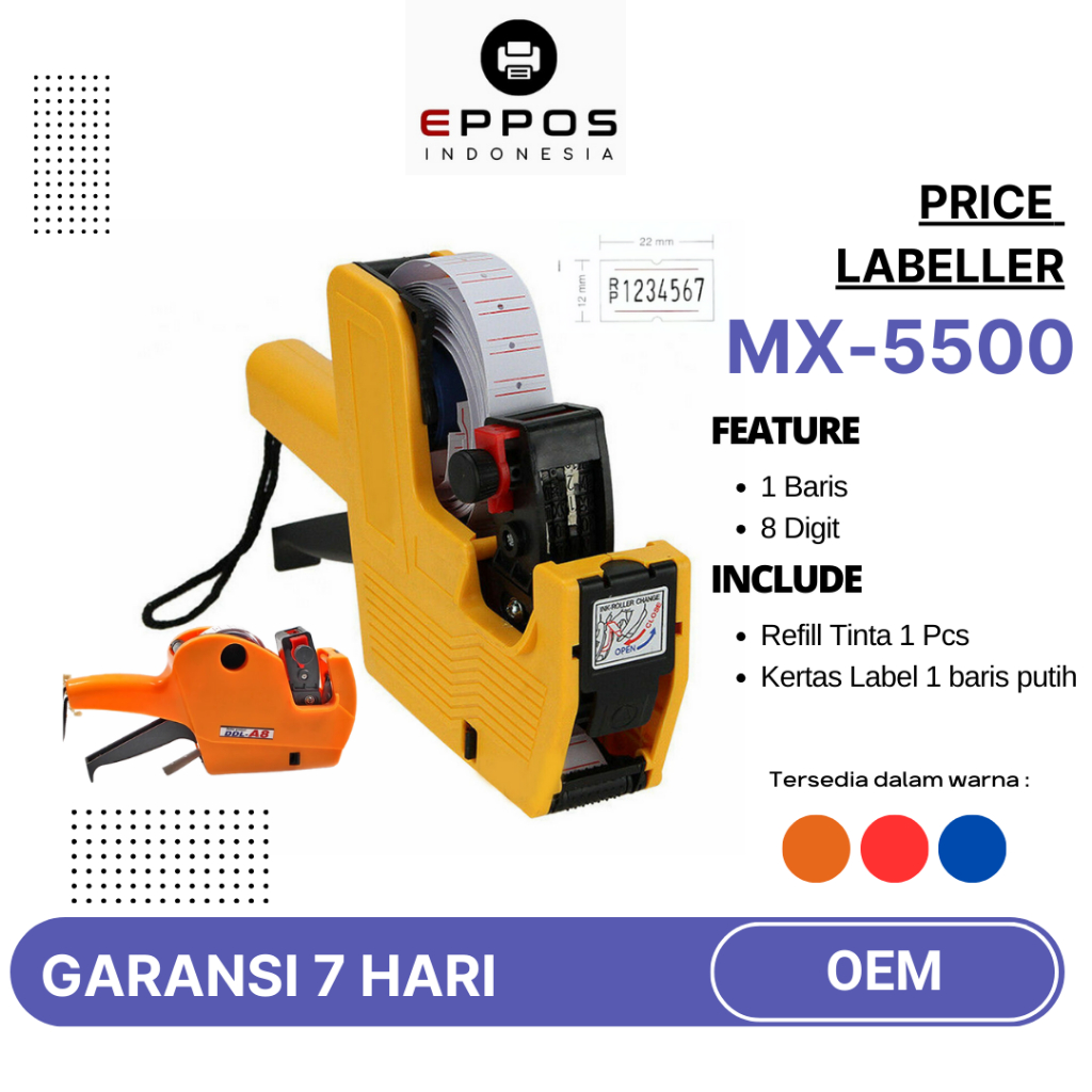 Jual Price Labeller MX-5500 / ALAT CETAK LABEL HARGA [KUNING] | Shopee ...