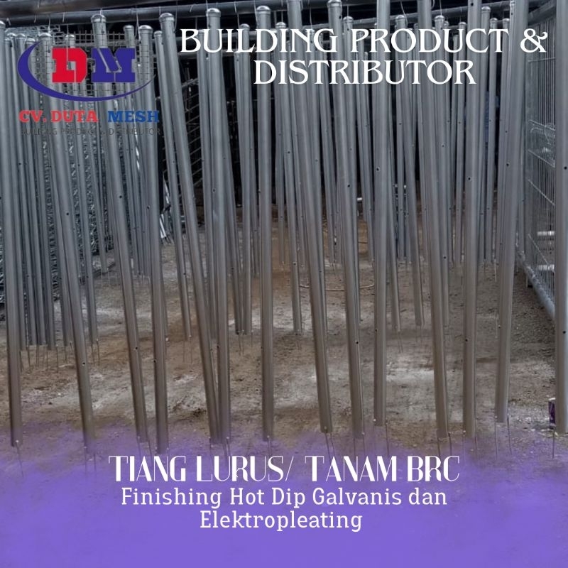 Jual Tiang Pagar BRC HOT DIP GALVANIS T.120 x Dia 2" | Shopee Indonesia