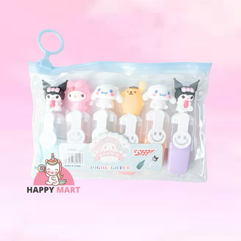 Jual stabilo pouch isi 6 motif sanrio cinnamoroll / kuromi / melody ...