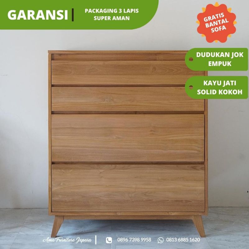 Jual LEMARI LACI KAYU JATI SOLID, NAKAS LACI KAYU JATI, DRAWER TEAK ...