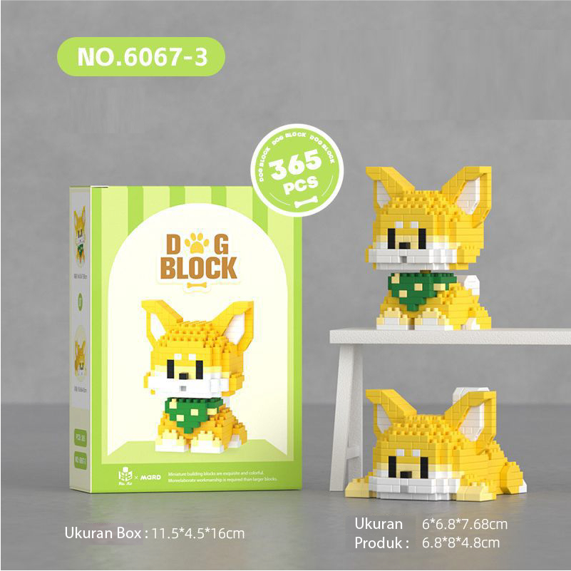 Jual BLOCK CITY- Block Toys Cute Dog Nano block brick toys mainan balok ...