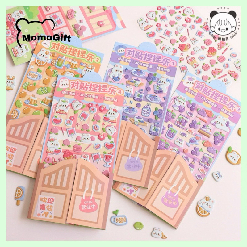 Jual Stiker 3D Timbul Dekor DIY /Mainan Stiker Tempel Buku Kertas ...