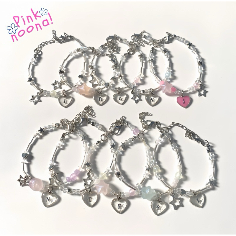 Jual Initial Bracelet Custom Beads Gelang Custom Couple | Shopee Indonesia