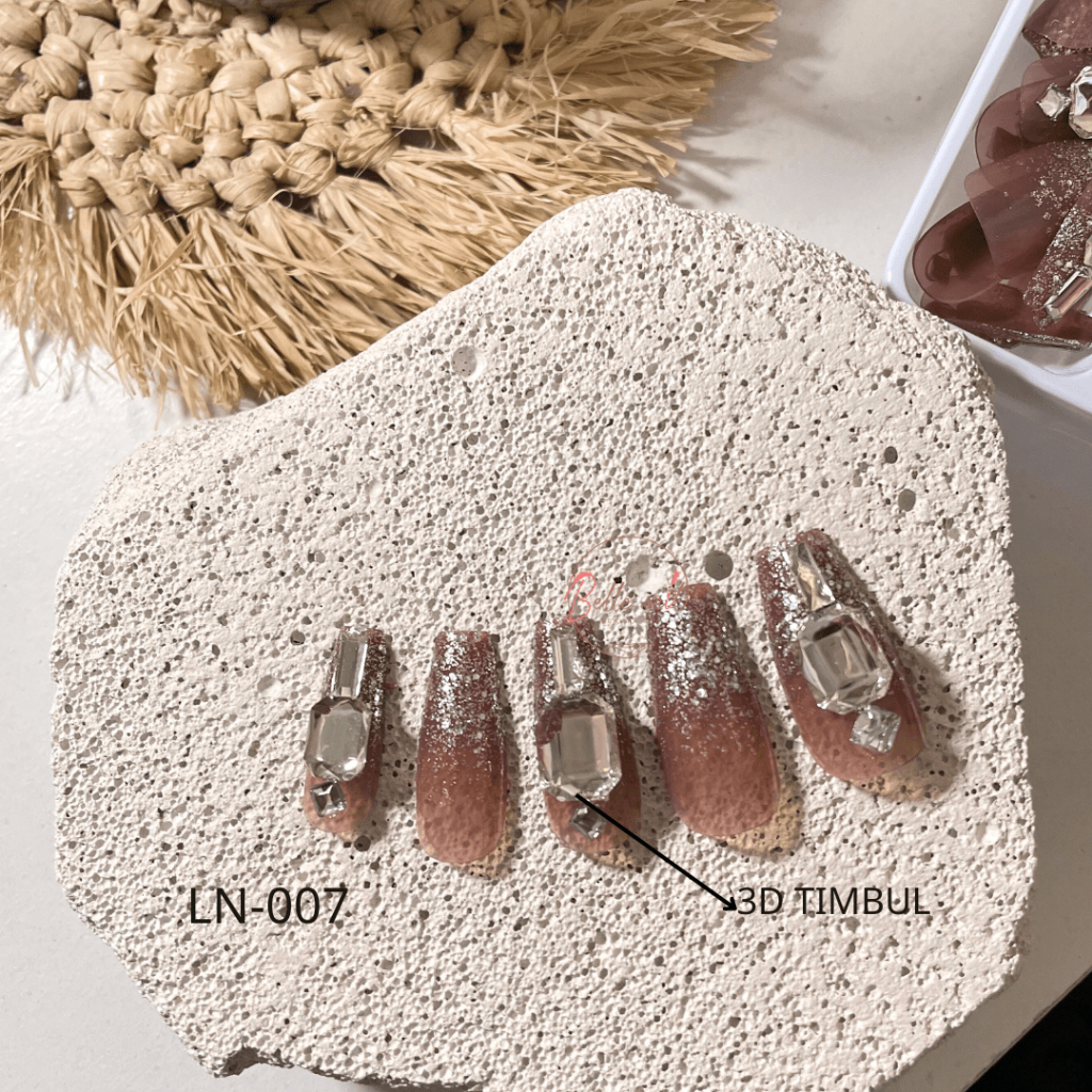 Jual 3D Kuku Palsu 24pcs/(FREE LEM)Set DIY Instant Nail Art Fake Nails ...