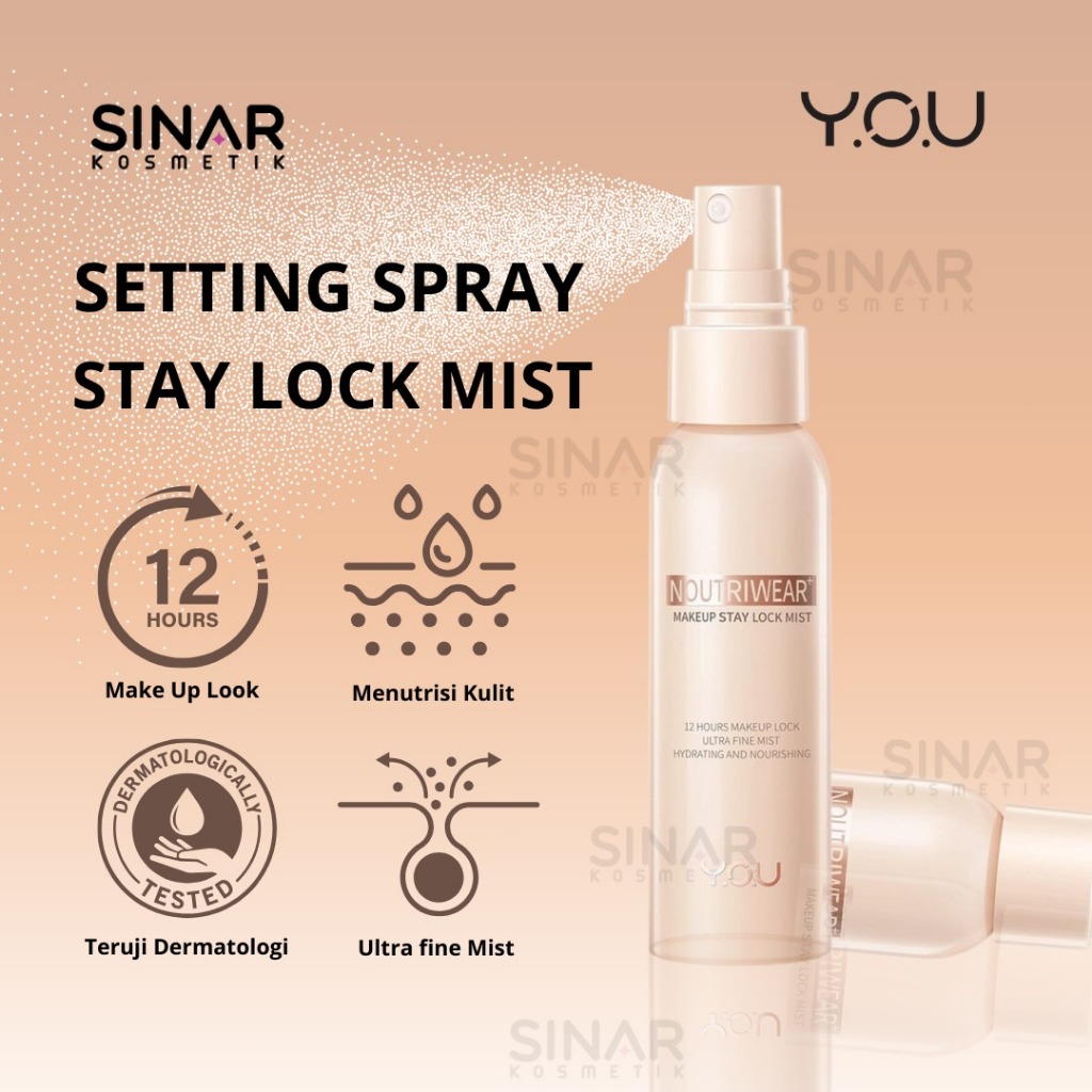 Jual Y.O.U NoutriWear+ Makeup Stay Lock Mist YOU Setting Spray + Face ...