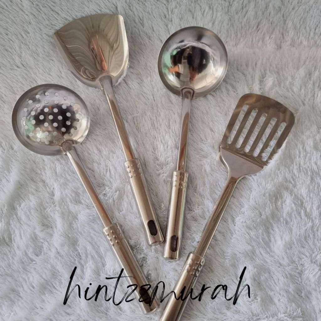 Jual Spatula Stainless Isi 4 Pcs Sepatula Irus Sodet Sutil Peralatan ...
