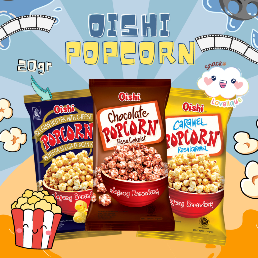 Jual Oishi Popcorn 20g All - Variant ( Chocolate / Caramel / Belgian ...