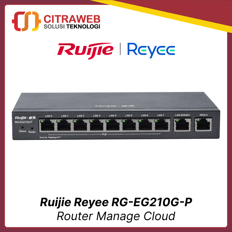 Jual Ruijie RG-EG210G-P Reyee 10 Port Gigabit Cloud Managed PoE Router | Shopee Indonesia
