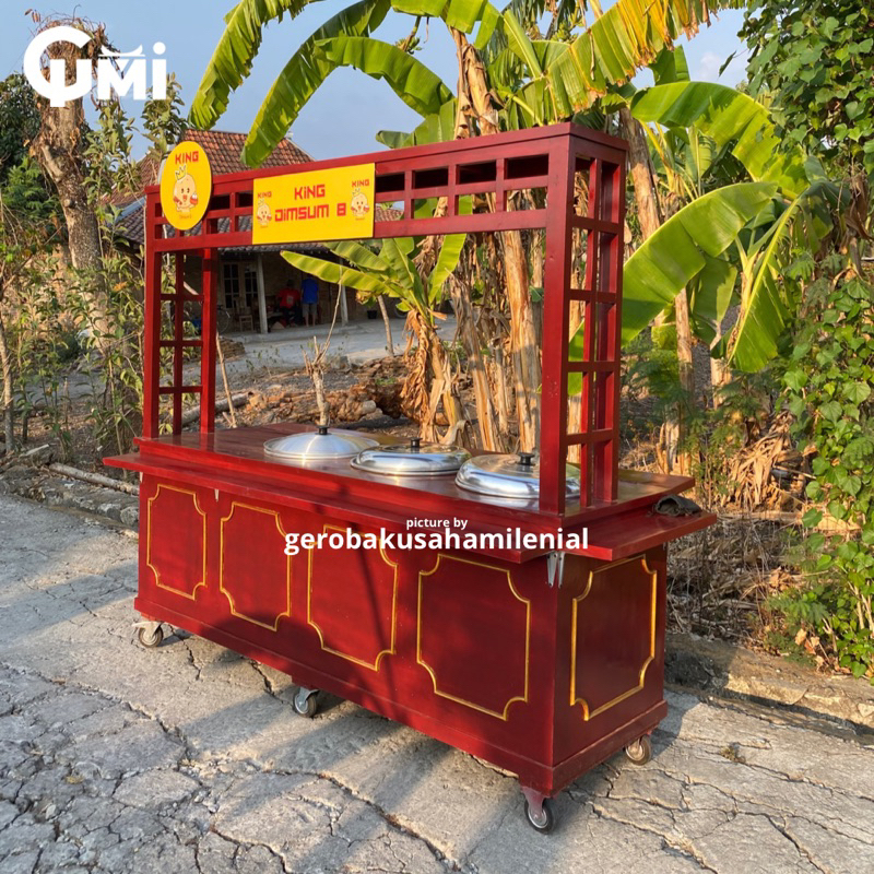 Jual Gerobak dimsum model kekinian - gerobak takoyaki terbaru / gerobak ...