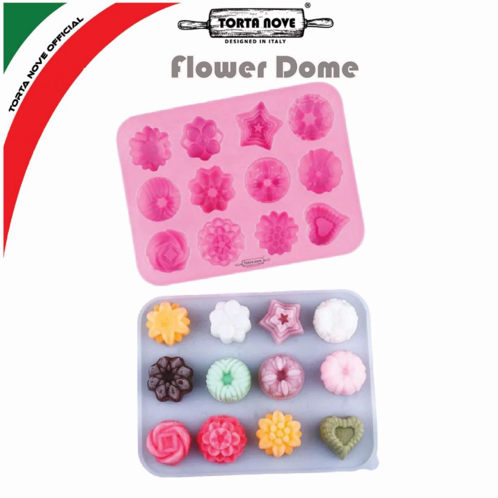 Jual Cetakan kue basah silikon FLOWER DOME Cetakan motif bunga apem ...