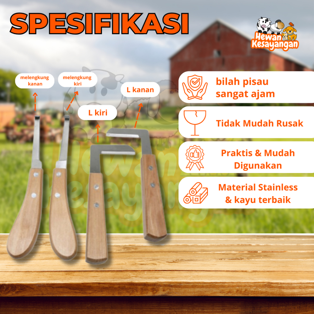 Jual Pisau Potong Kuku dan Tanduk Domba Kambing Sapi Kuda - Rennet Hoof ...