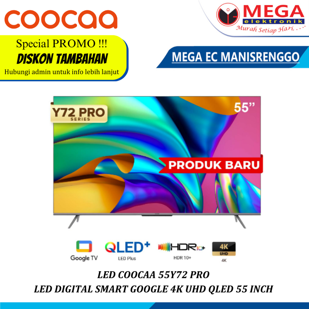 Jual LED COOCAA 55Y72 PRO Smart Google 4K UHD QLED 55 inch | Shopee ...