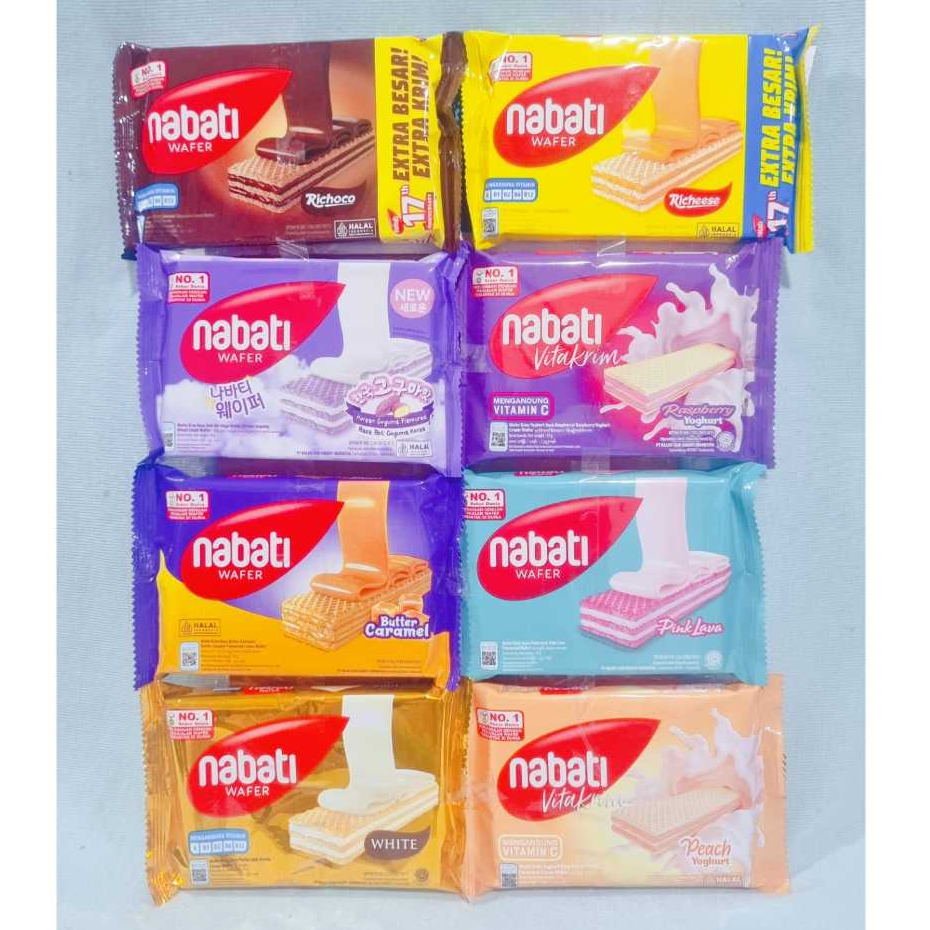 Jual Nabati Wafer Richeese / Richoco / White / Strawberry Cheesecake (1 ...