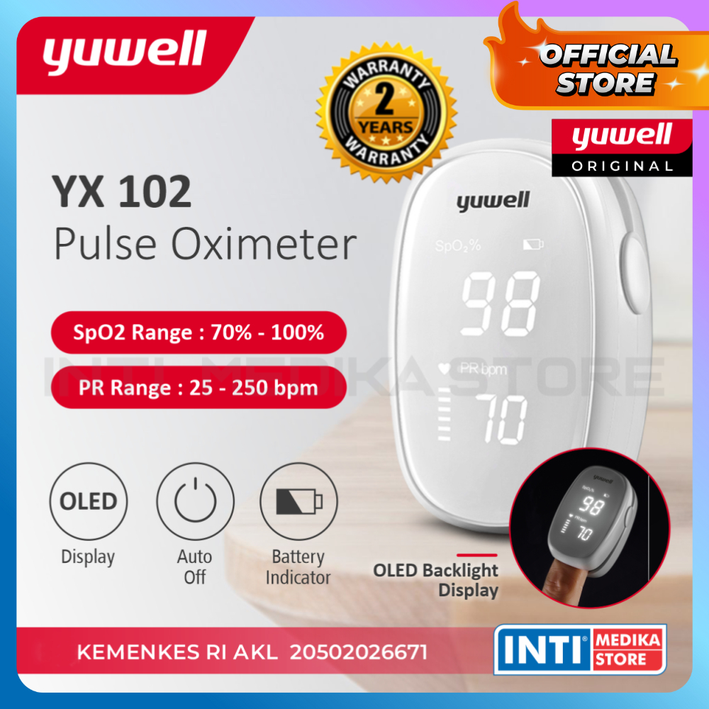 Jual YUWELL - Pulse Oxymeter YX102 | Alat Saturasi Oksigen | Pulse ...