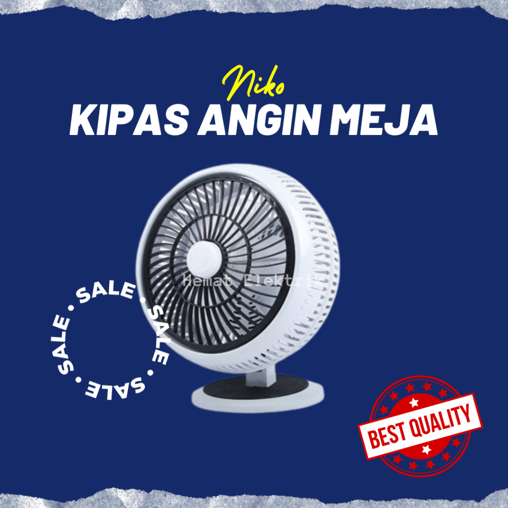 Jual Kipas Angin Mini Portable Meja Duduk Niko 906 Estetik 9 Inch ...