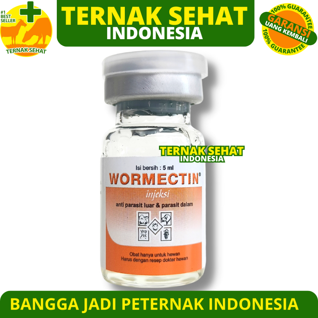 Jual WORMECTIN 5 ml - Obat Anti Parasit Luar Dalam Scabies Gudik Cacing ...